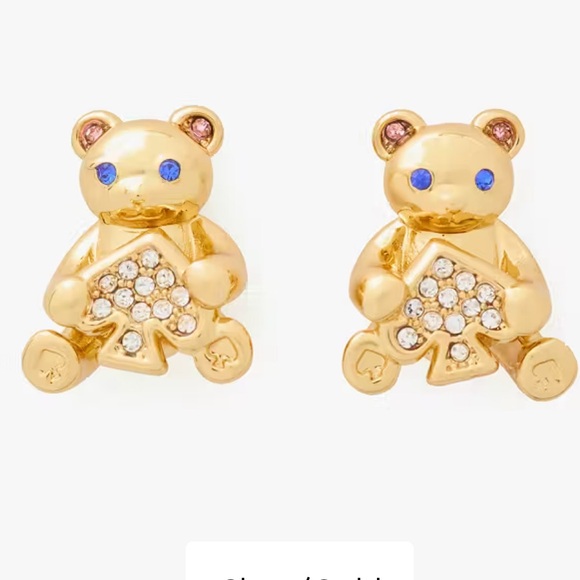 kate spade | Jewelry | New Kate Spade Teddy Bear Spade Earrings | Poshmark